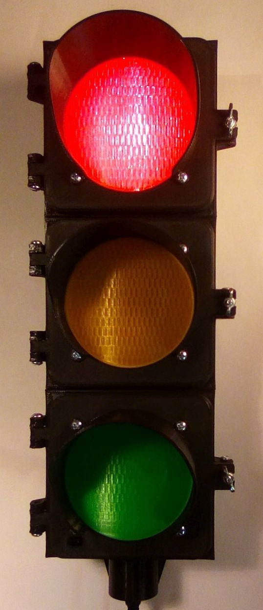 Traffic Light Decoration, 1:4 Scale, Remote Control, 3D printed, Wall ...